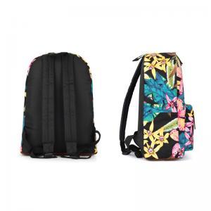 Tropical Floral Print Canvas School Backpack For Girls on Luulla